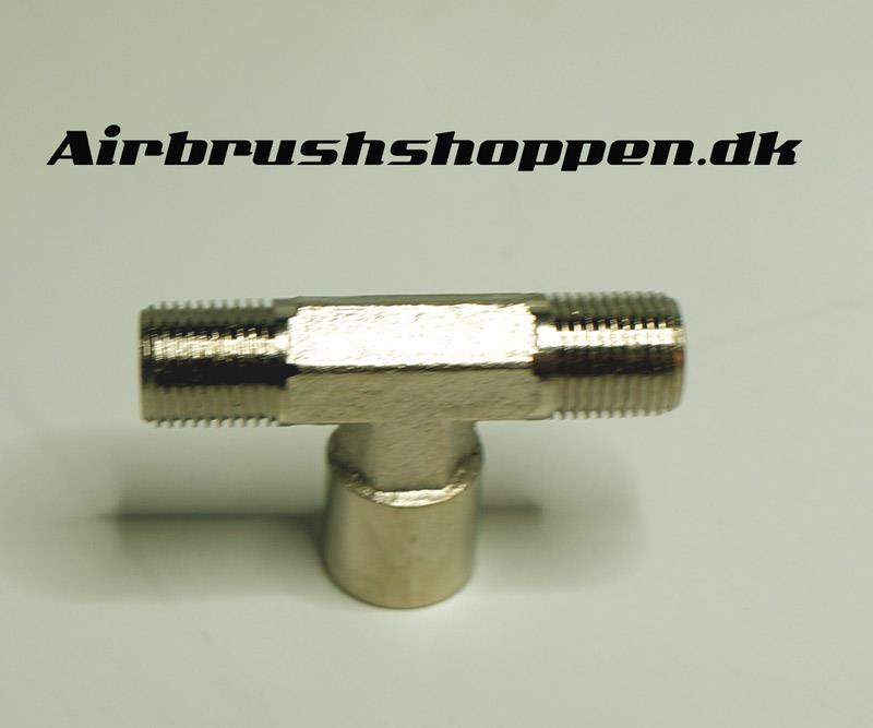 Splitter stål 2 udgange 1/8 gevind