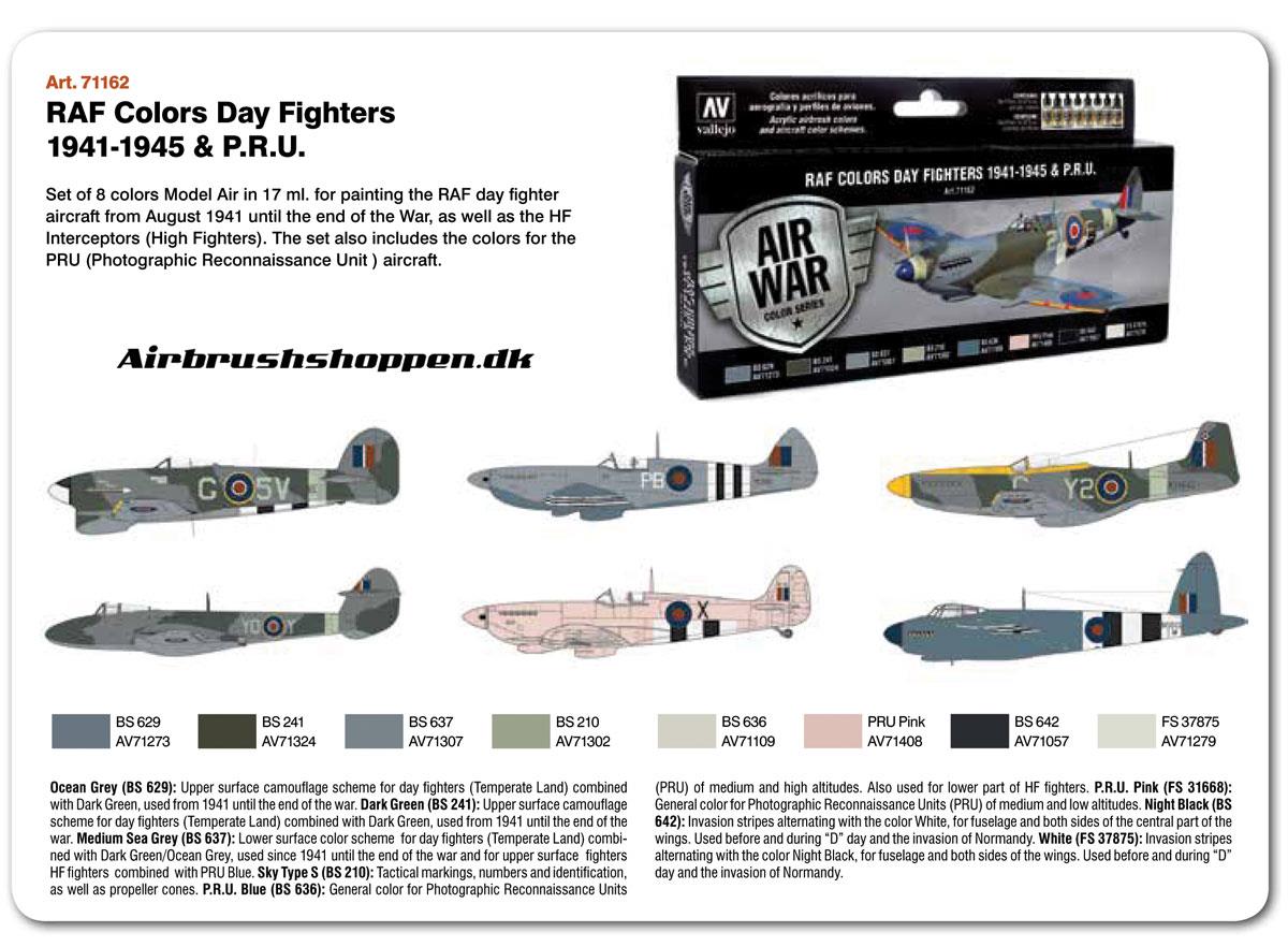 71.162 RAF Colors Day Fighters 1941-1945 & P.R.U. - Airbrushshoppen