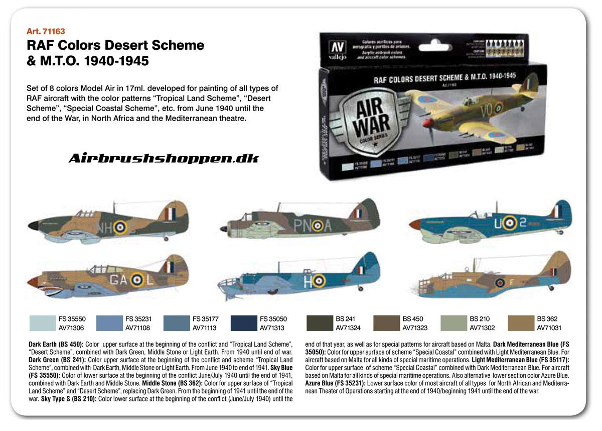 71.163 RAF Colors Desert Scheme & M.T.O. 1940-1945 - Airbrushshoppen