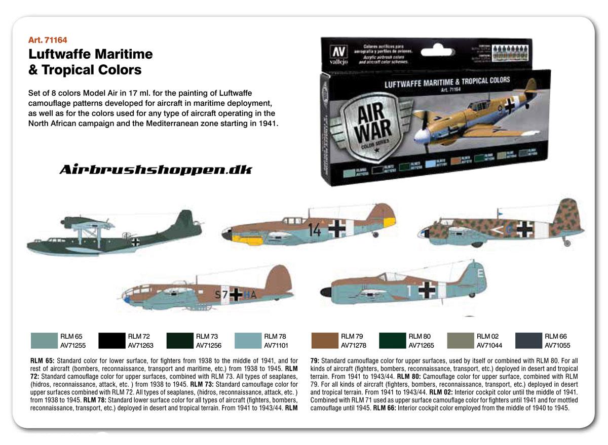 71.164 Luftwaffe Maritime and Tropical colors - Airbrushshoppen