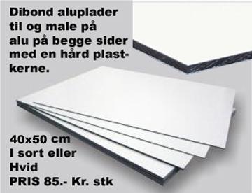 Dibond plade Hvid 5 stk - Custom Colors