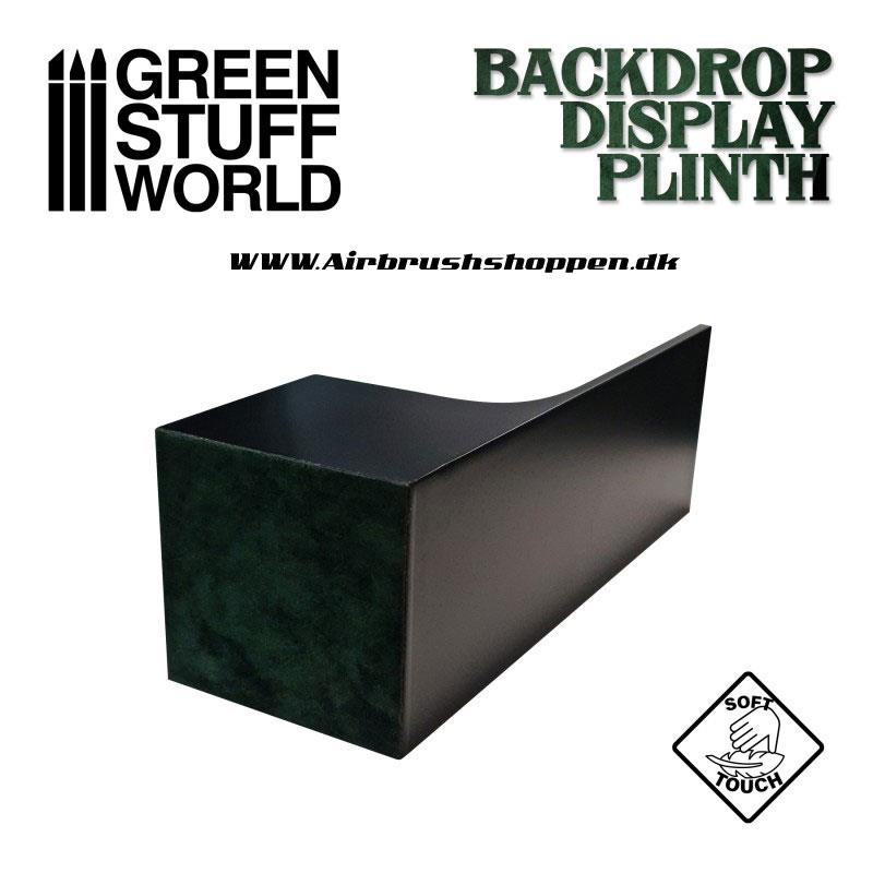 Backdrop Display Plinth, Curved 5x5x5cm Black GSW