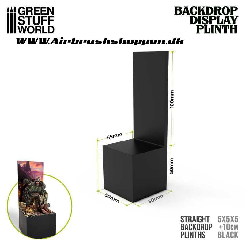 Backdrop Display Plinths , Straight - 5x5x5cm
