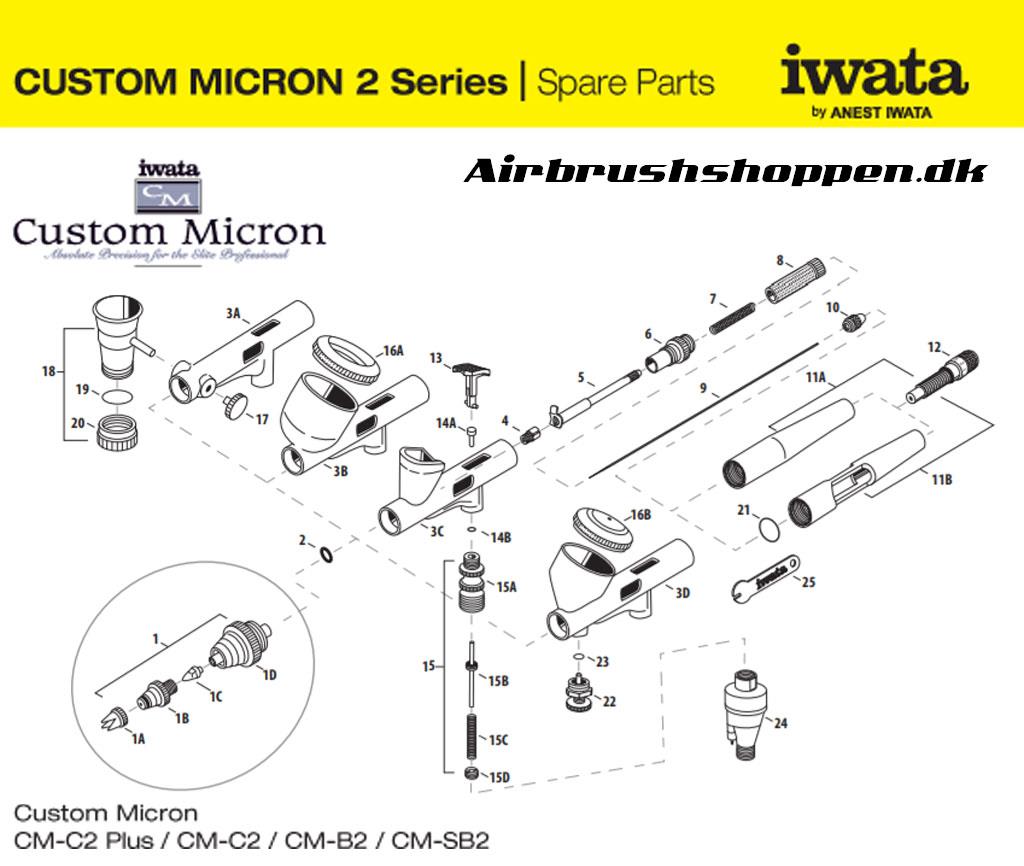 Iwata Custom Micron Needle Packing Set (PTFE), I 590 2