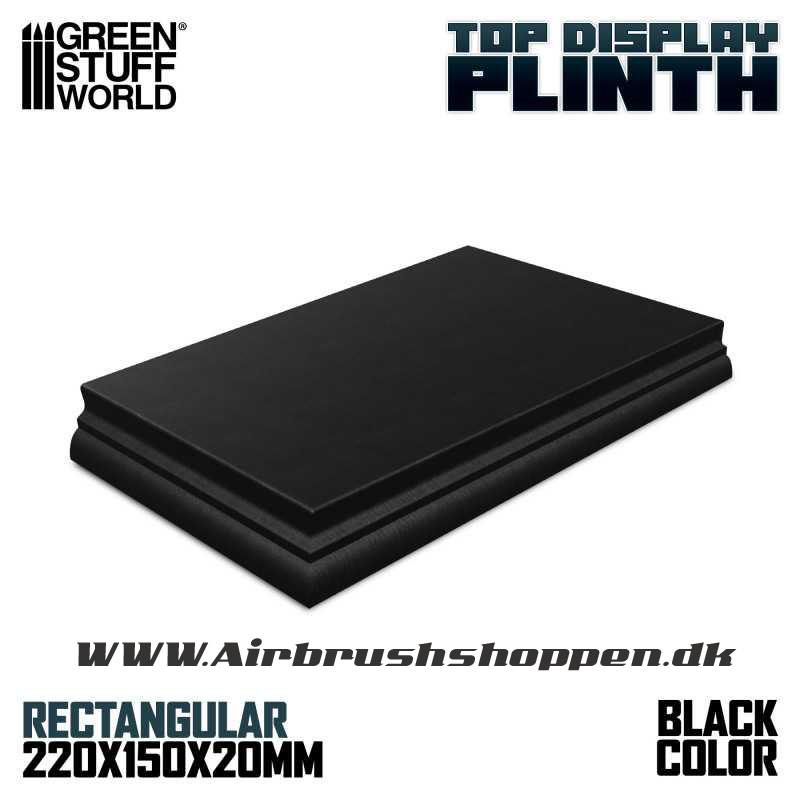 Rectangular Top Display Plinth Black - 22x15 cm GSW