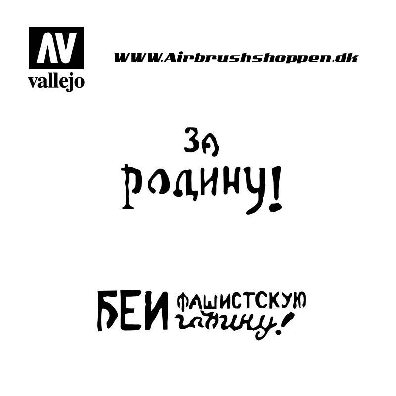 ST-AFV005 Soviet Slogans WWII Nº2, Vallejo skabelon